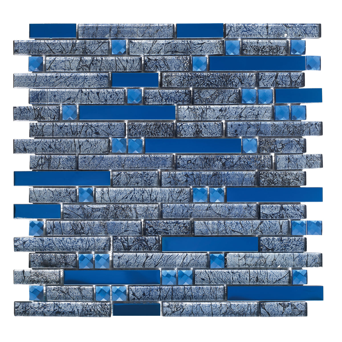 Glass & Metal Linear Wall Mosaic Tiles– Mosaic Studio Inc