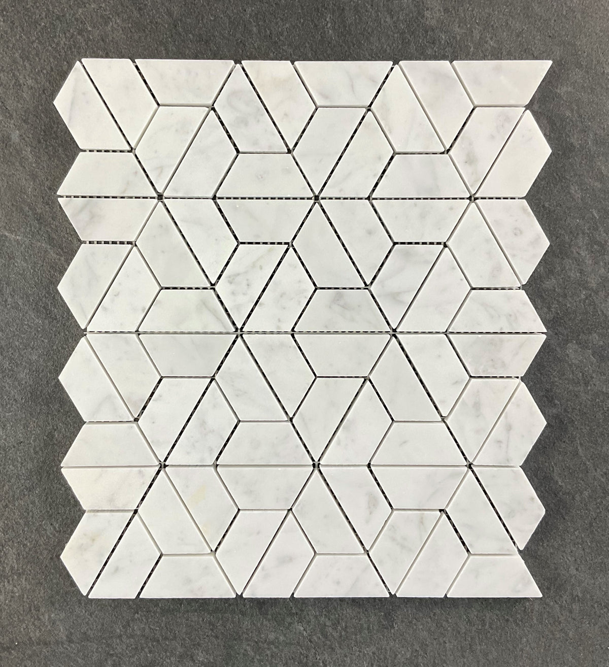 White Carrara - Natural Stone Pinwheel Mosaic Wall & Floor Tile– Mosaic ...