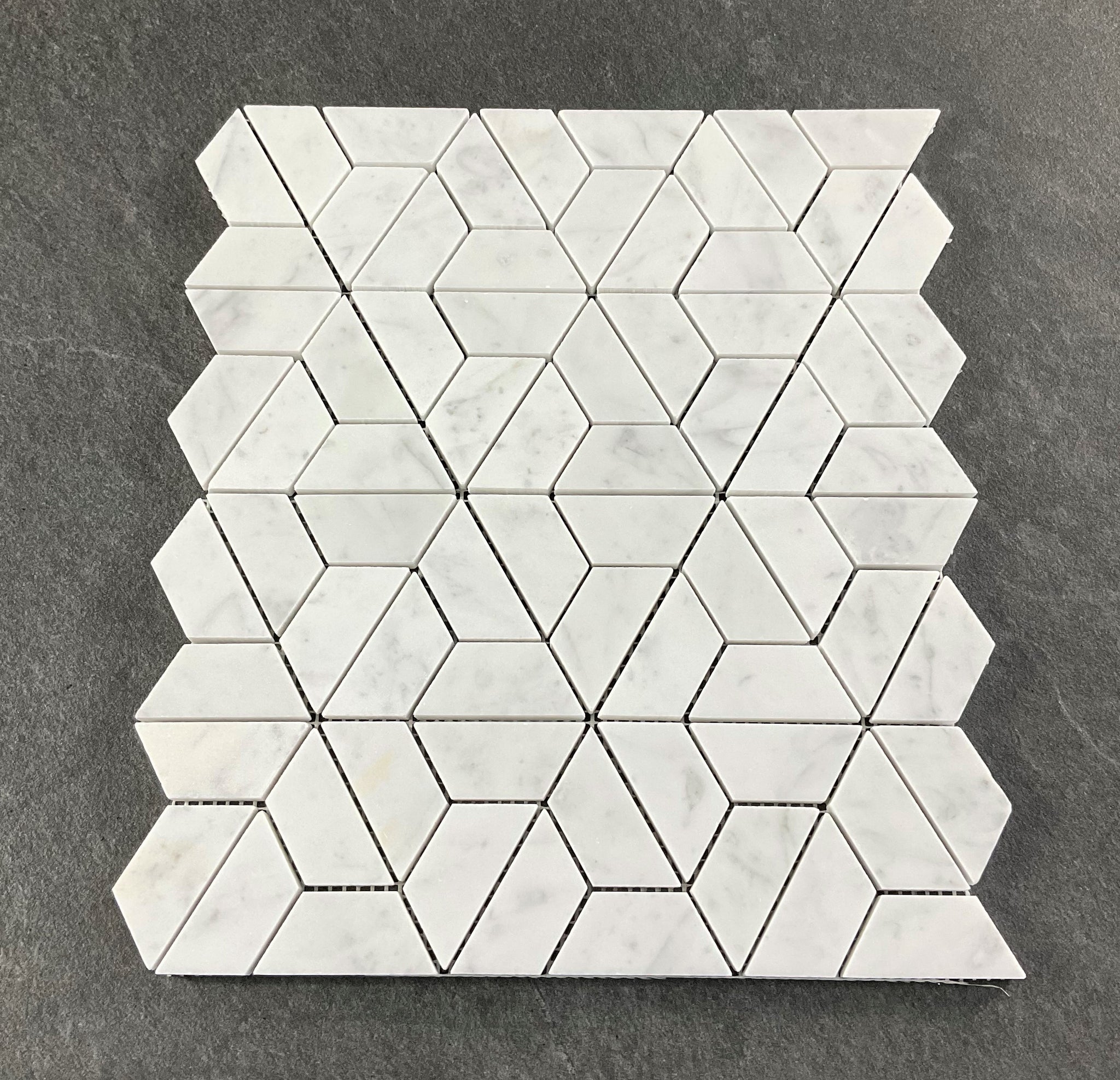 White Carrara - Natural Stone Pinwheel Mosaic Wall & Floor Tile– Mosaic ...