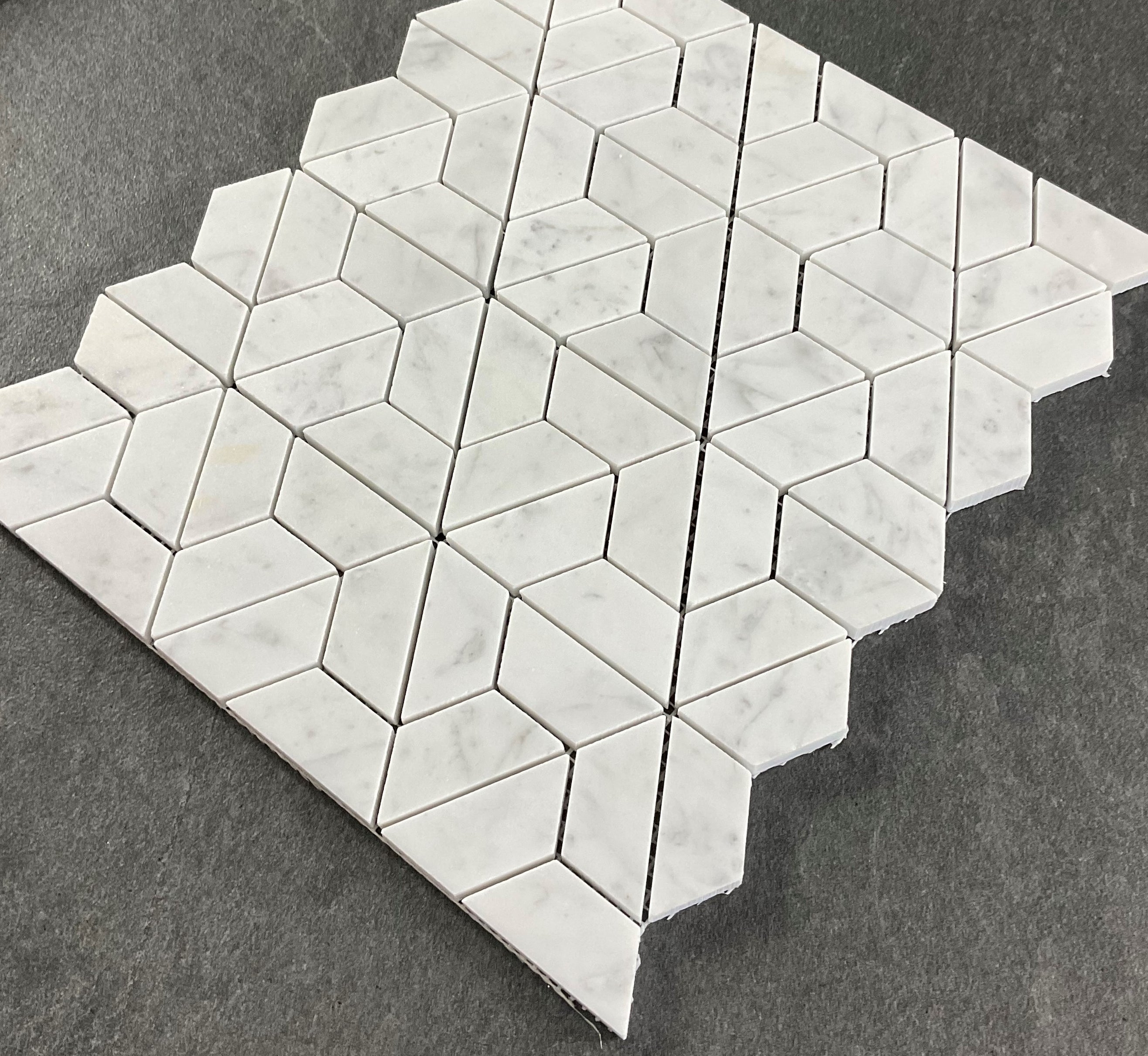 White Carrara - Natural Stone Pinwheel Mosaic Wall & Floor Tile– Mosaic ...